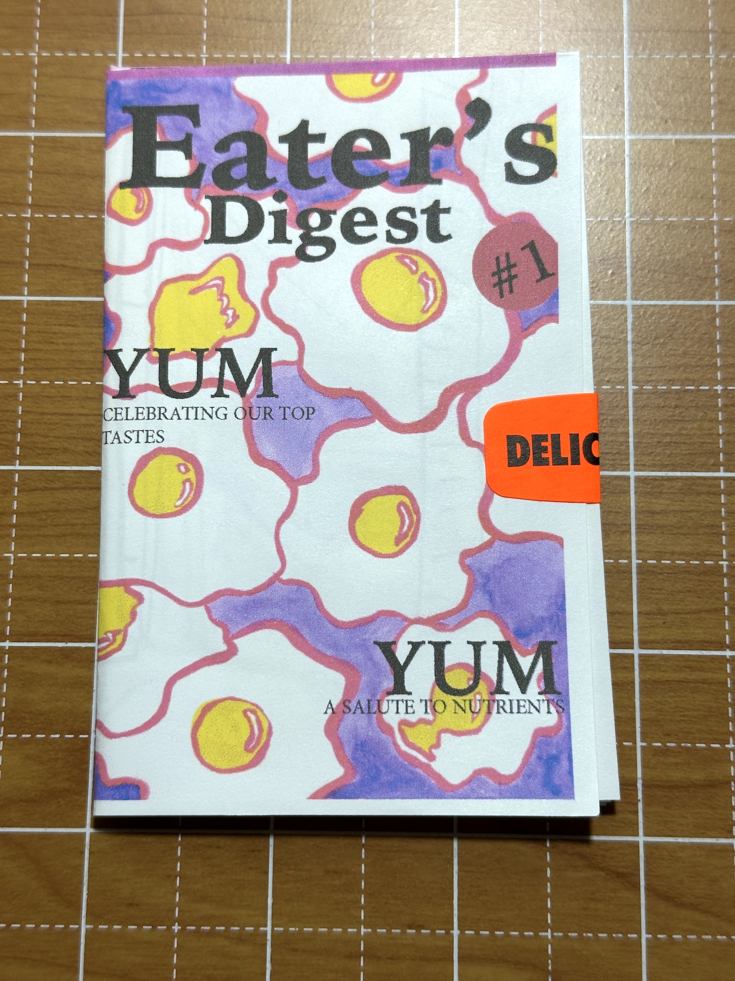 Eater's Digest #1 Food Illustration Mini Zine - Grackle Studio